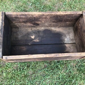 Antique Wood Crate, Wood Box, Kindling Box, Porch Decor, Hearth Decor ...