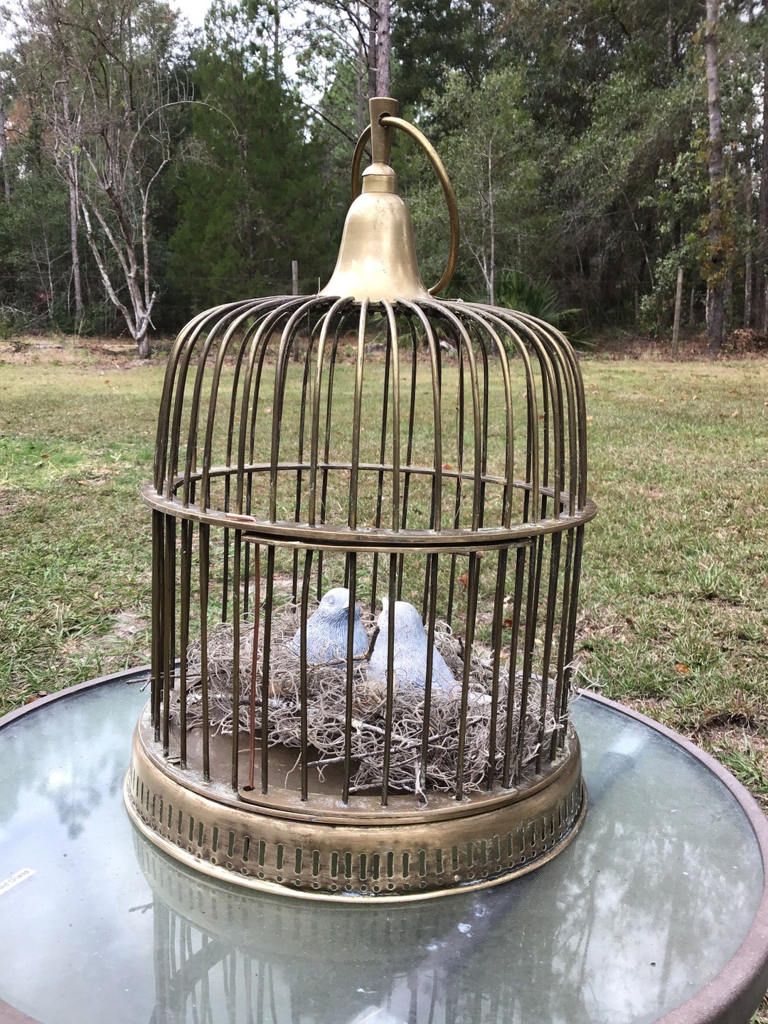 Vintage Brass Bird Cage, Shabby Chic, French Country, Farmhouse ...