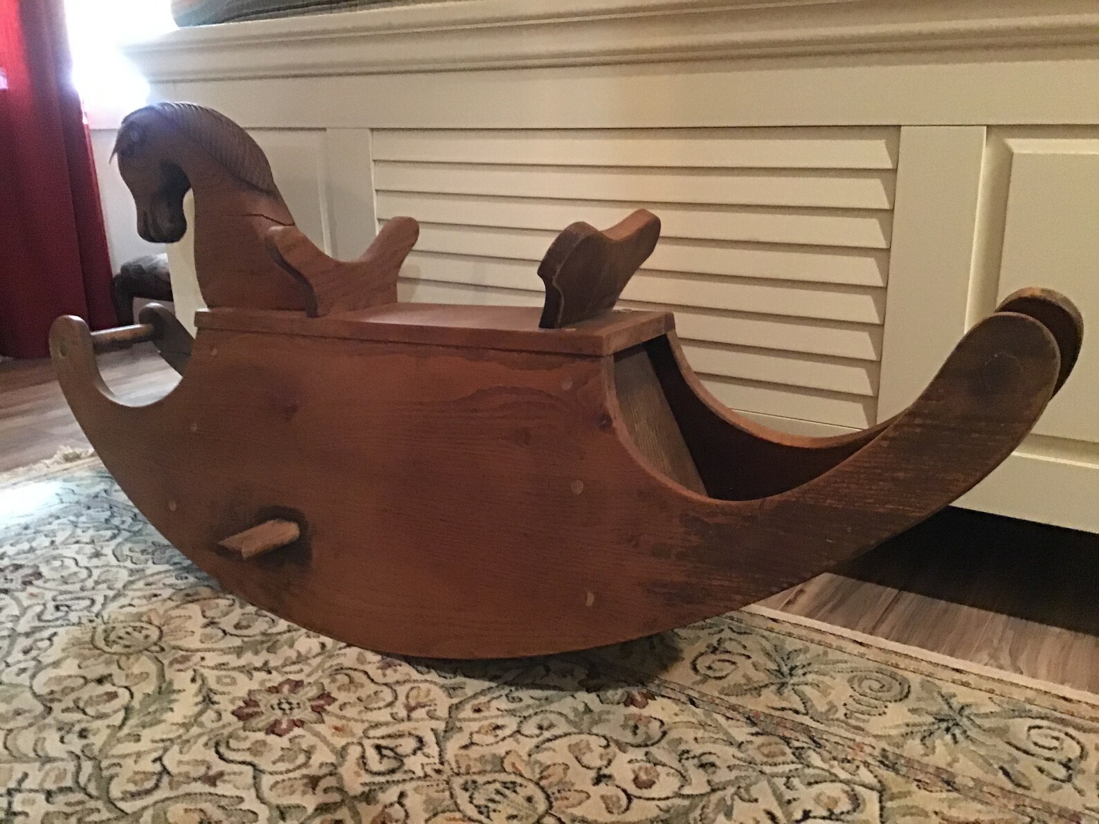 Vintage Childs Hand Made Rocking Horse Antique Equestrian Home | Etsy