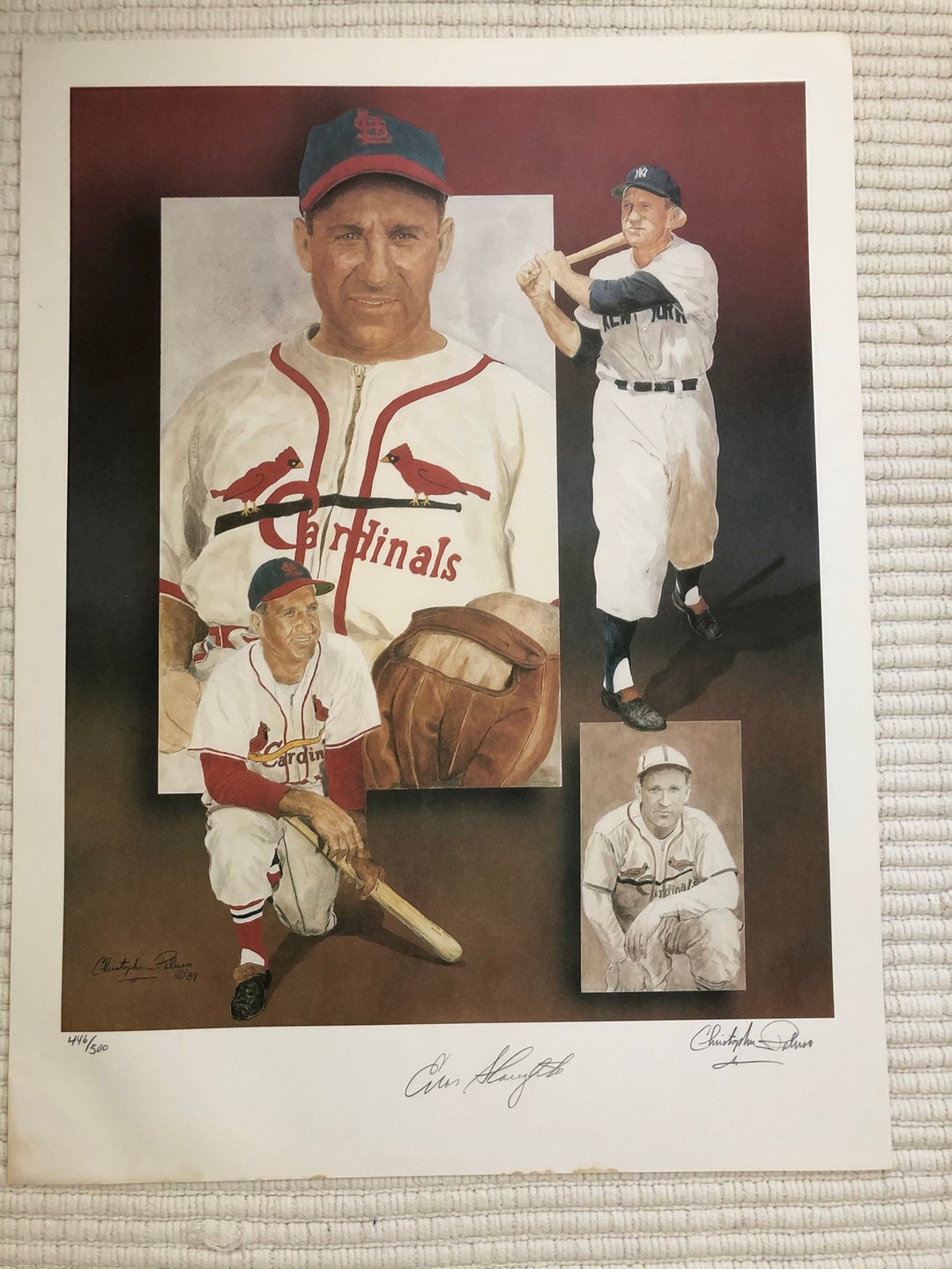 Enos Slaughter Lithograph -signed Numbered Artwork by Christopher ...