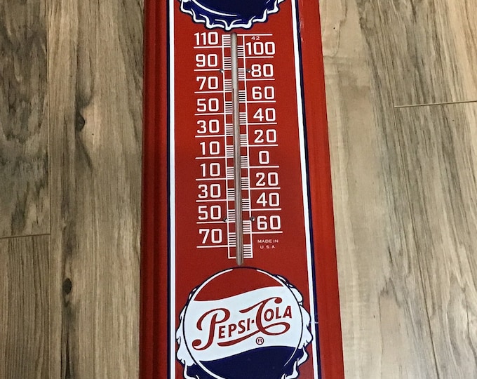 Vintage Pepsi Wall Thermometer, Advertising Pepsi Collectible, Outdoor ...
