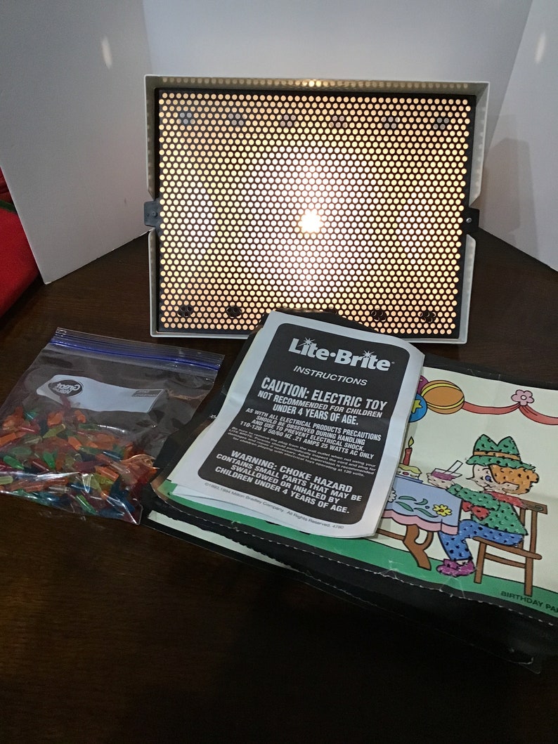 Vintage Lite Brite, Milton Bradley Toy, Game, Original 1990s in the Box ...