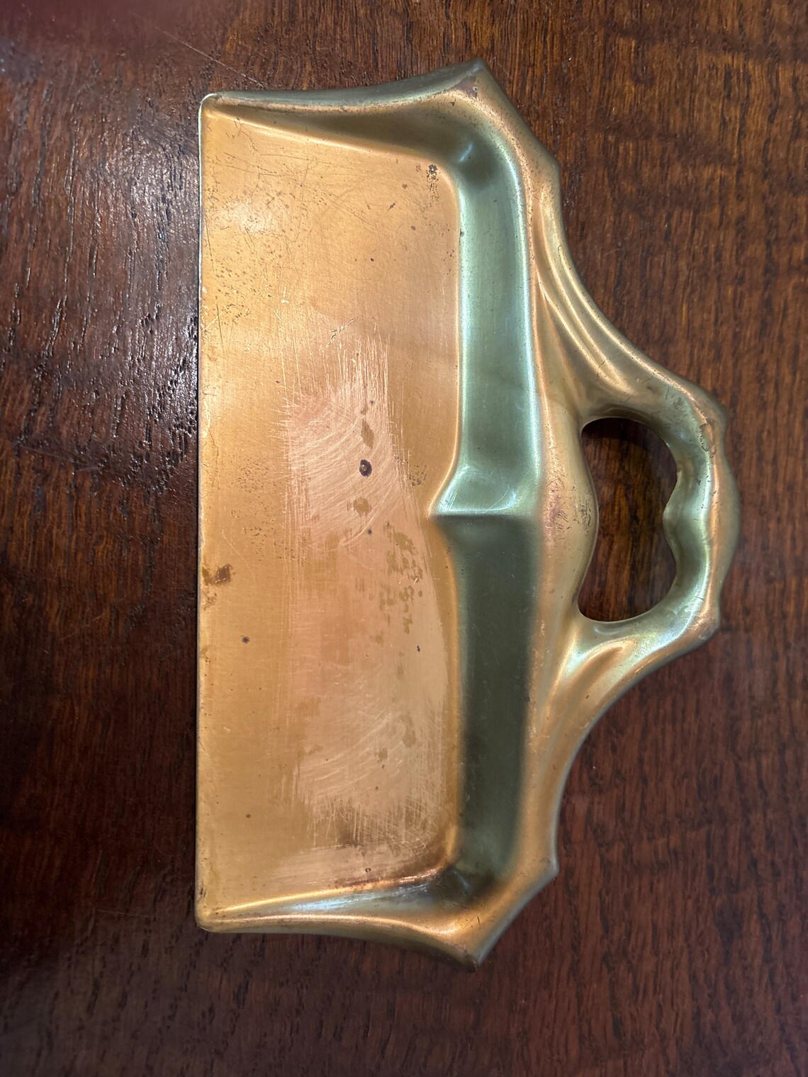 Two Piece Set of Antique Brass Mb&co Butler Table Dust Pans, Crumber ...