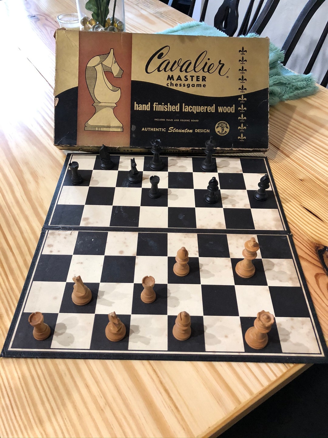 Vintage Cavalier Chess Set, Chess Game, Family Game, Chess Enthusiast ...