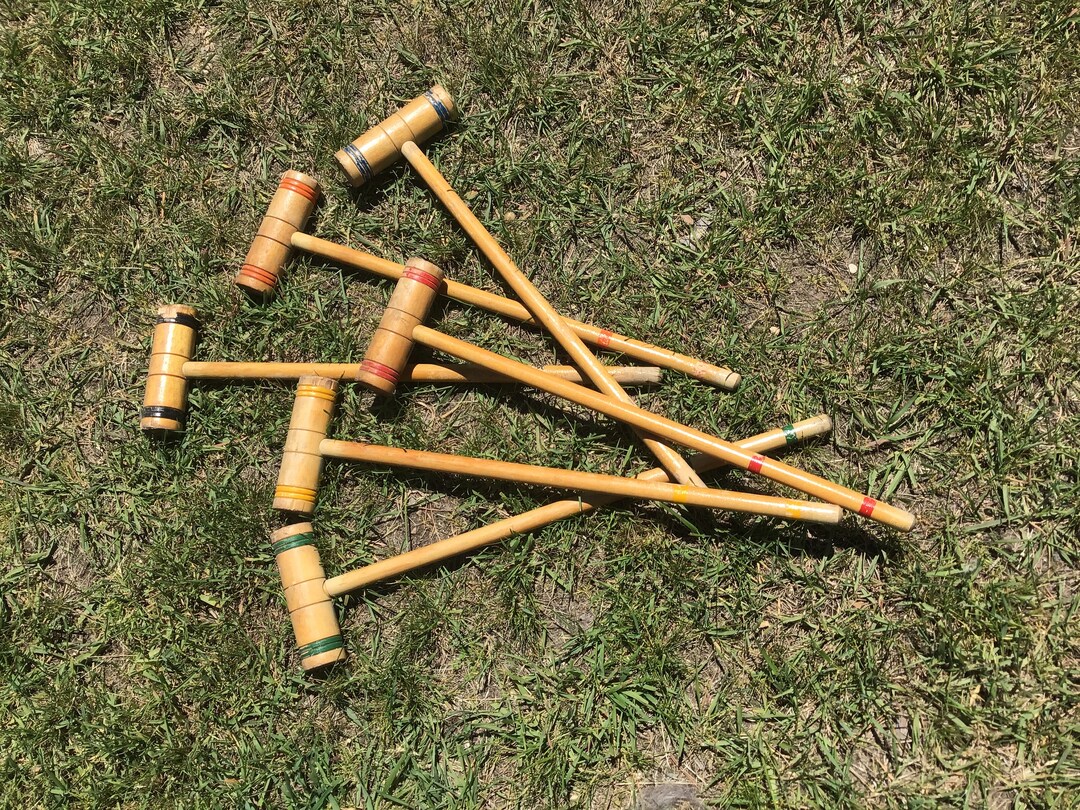 Vintage Croquet Mallets Kids Croquet Mallets, Porch, Game Room, Kids ...