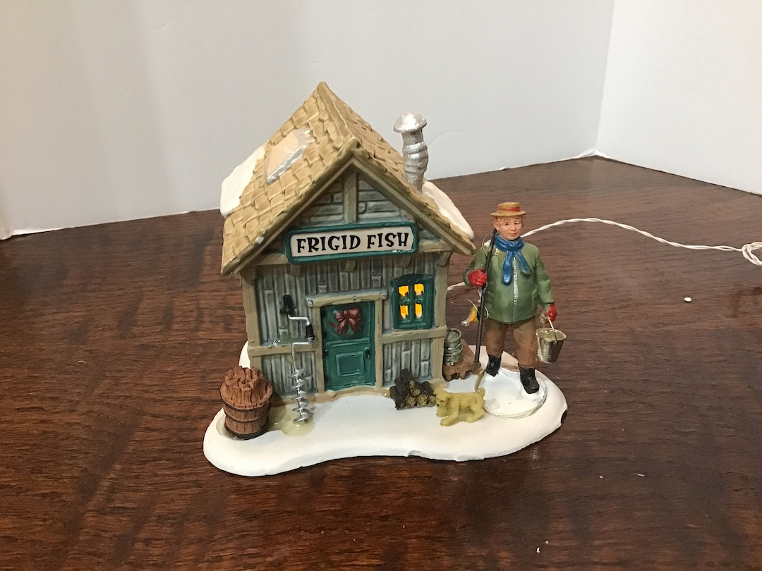 Lemax Christmas Village Collectible Lighted frigid Fish Original Box ...