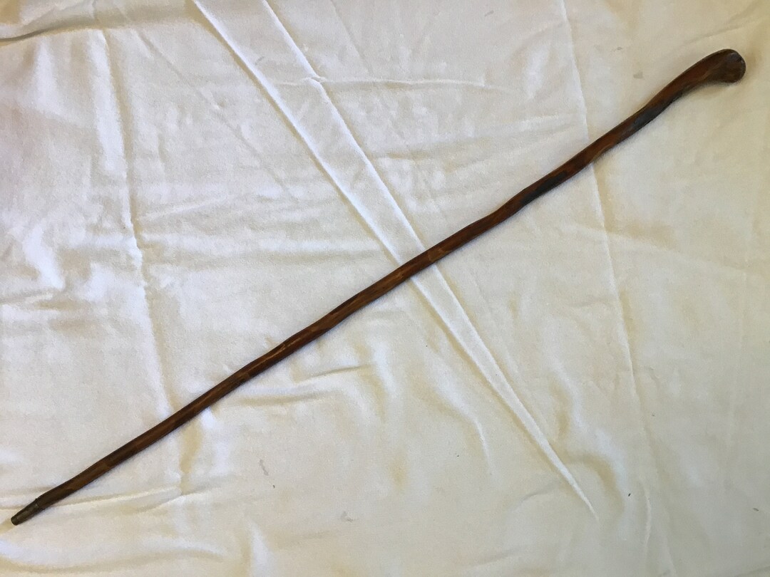 Antique Wood Cane, Hand Carved Gentlemans Cane, Walking Stick, Mens ...