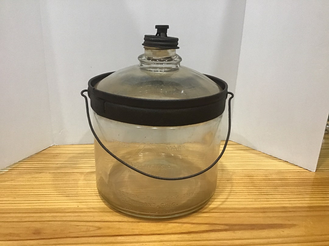 Antique Kerosene Stove Fuel Jar, Antique Kitchen Decor, Antique Jar ...