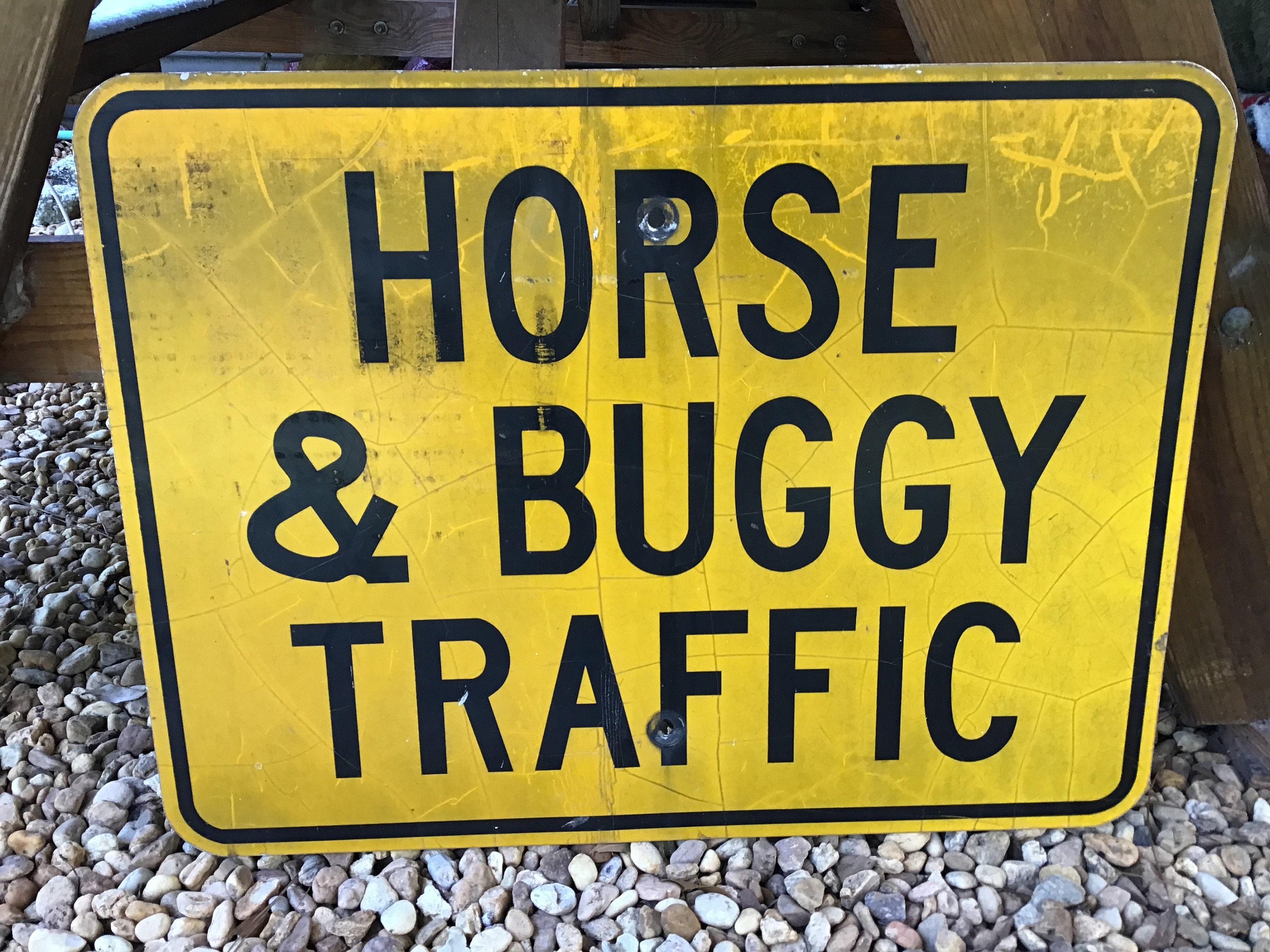 Vintage Horse and Buggy Traffic Caution Road Sign Equestrian, Barn ...