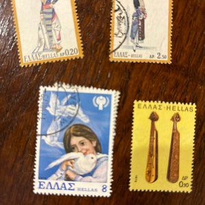 Vintage Stamps, Greece Stamp Collection, Greece Postage Stamp ...