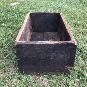 Antique Wood Crate, Wood Box, Kindling Box, Porch Decor, Hearth Decor ...