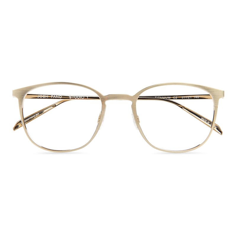 Brushed Gold Titanium Glasses Japanese Craftsmanship Handcrafted ...