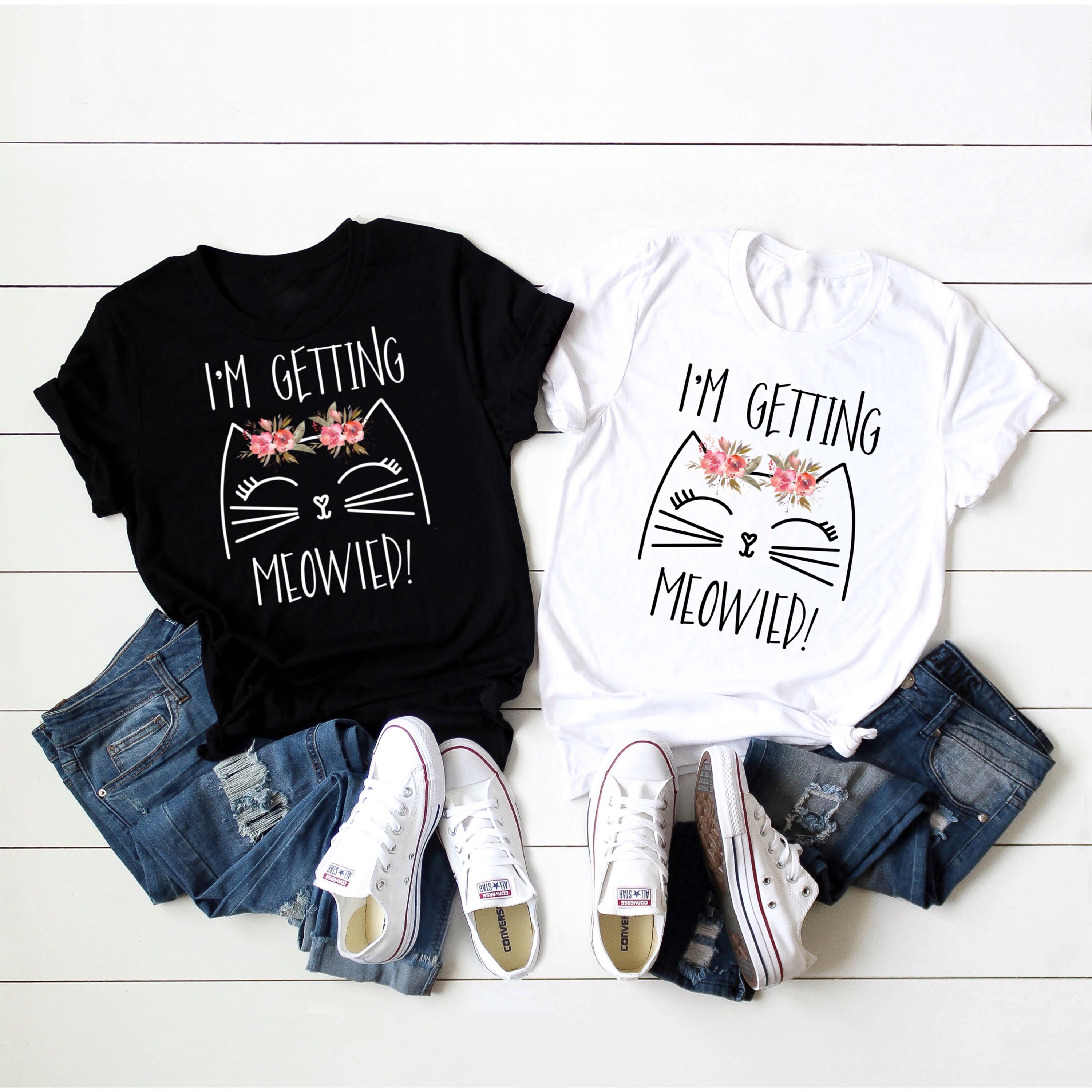 Getting Meowied Shirt Getting Meowied Tshirt Cat Tee Meow | Etsy