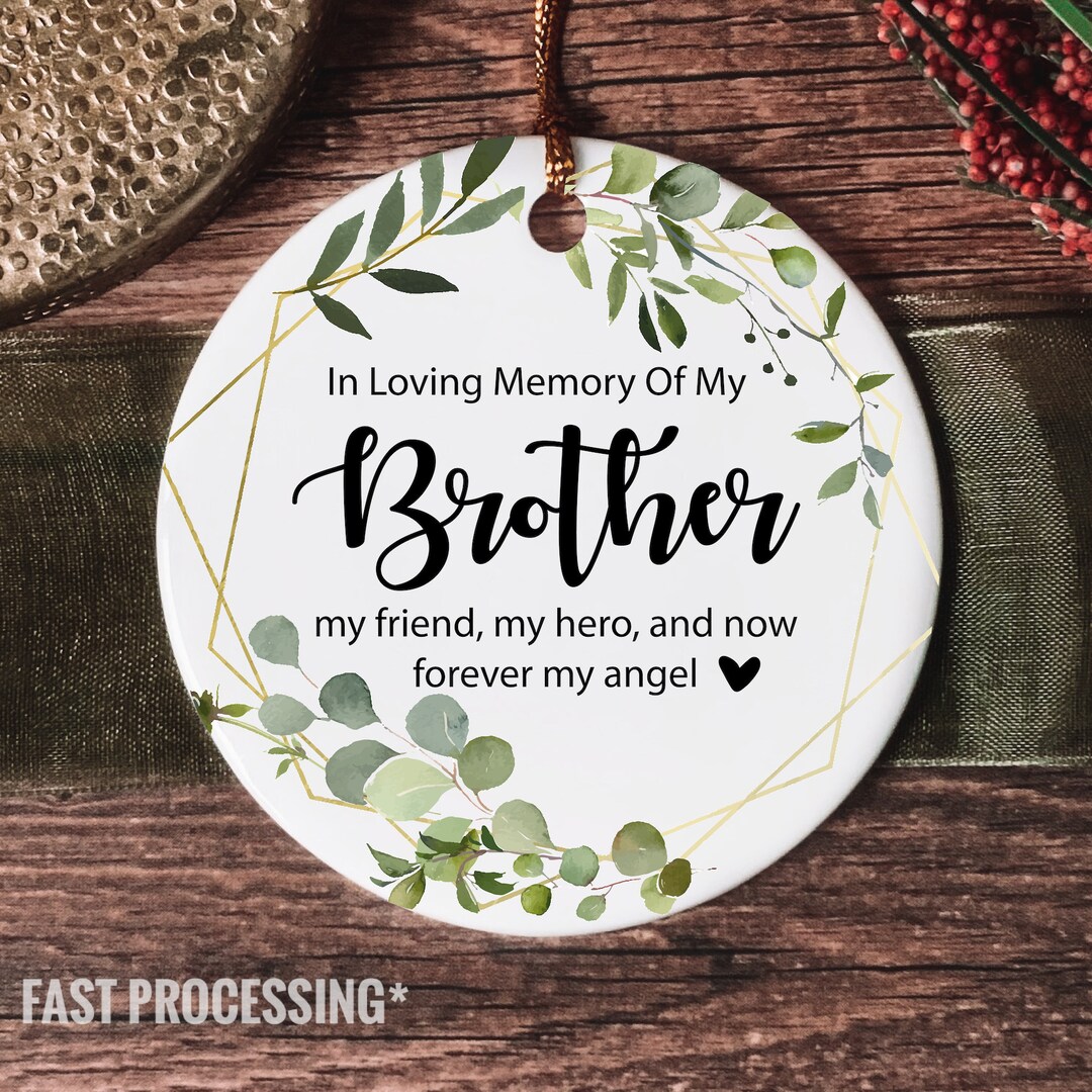 Memorial Ornament Brother, Memorial Brother Ornament, Sympathy Brother ...