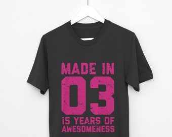 15th birthday shirt | Etsy