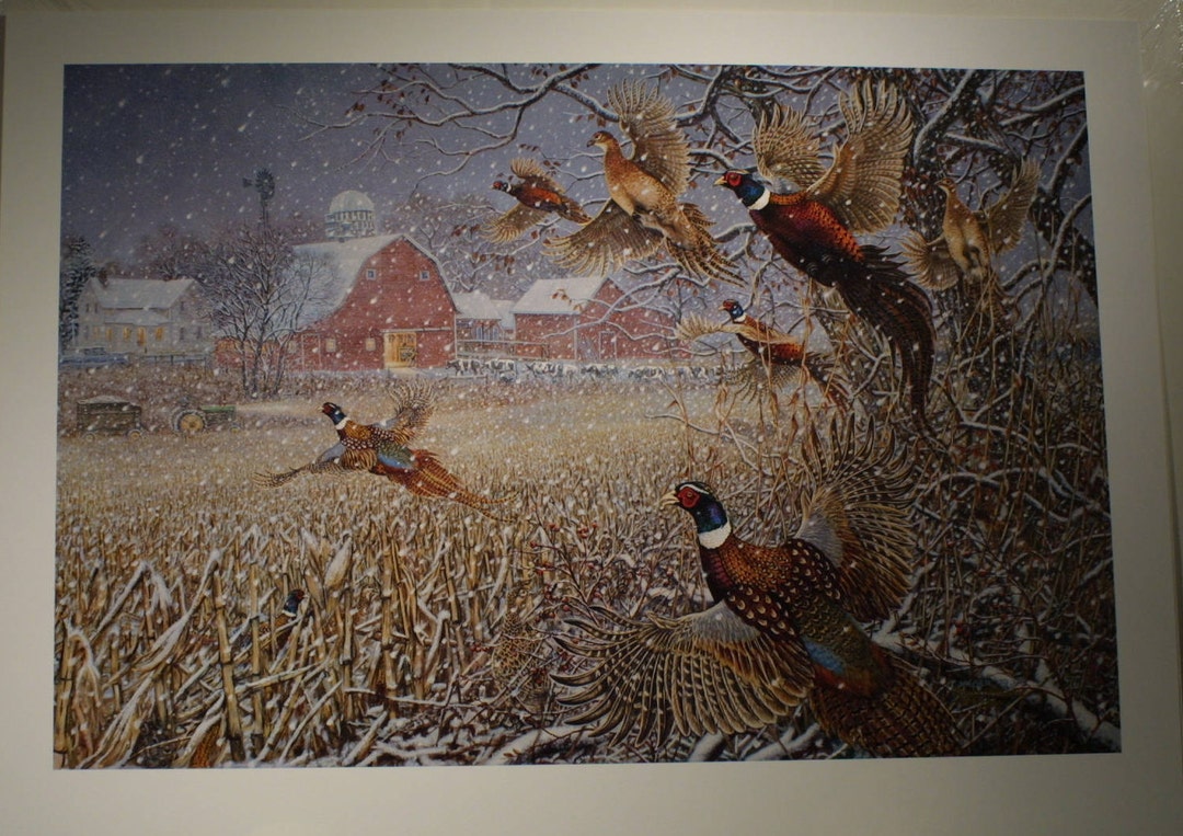 Til the Cows Come Home Set of Three Pheasant Prints by James A Meger - Etsy