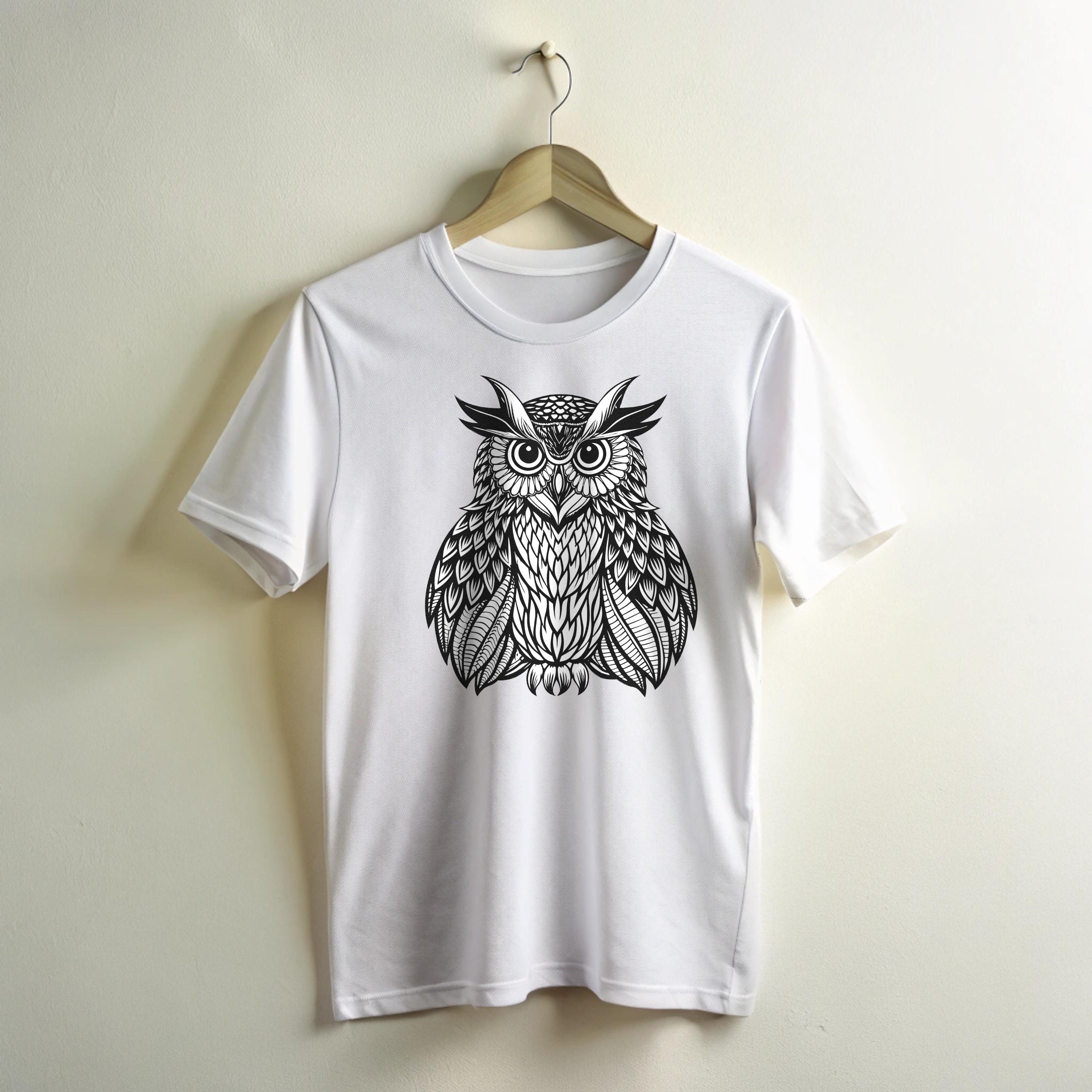 Zentangle Monster Owl/ Vector Art/ PDF, PNG, JPG Files. Instant ...