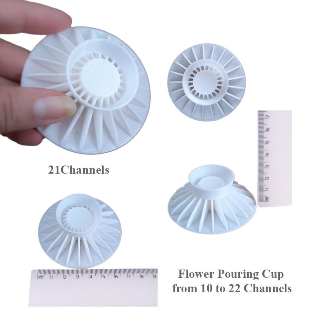 Acrylic Flower Pouring Cup – Fluid Art Tool, 10-22 Channels - Etsy