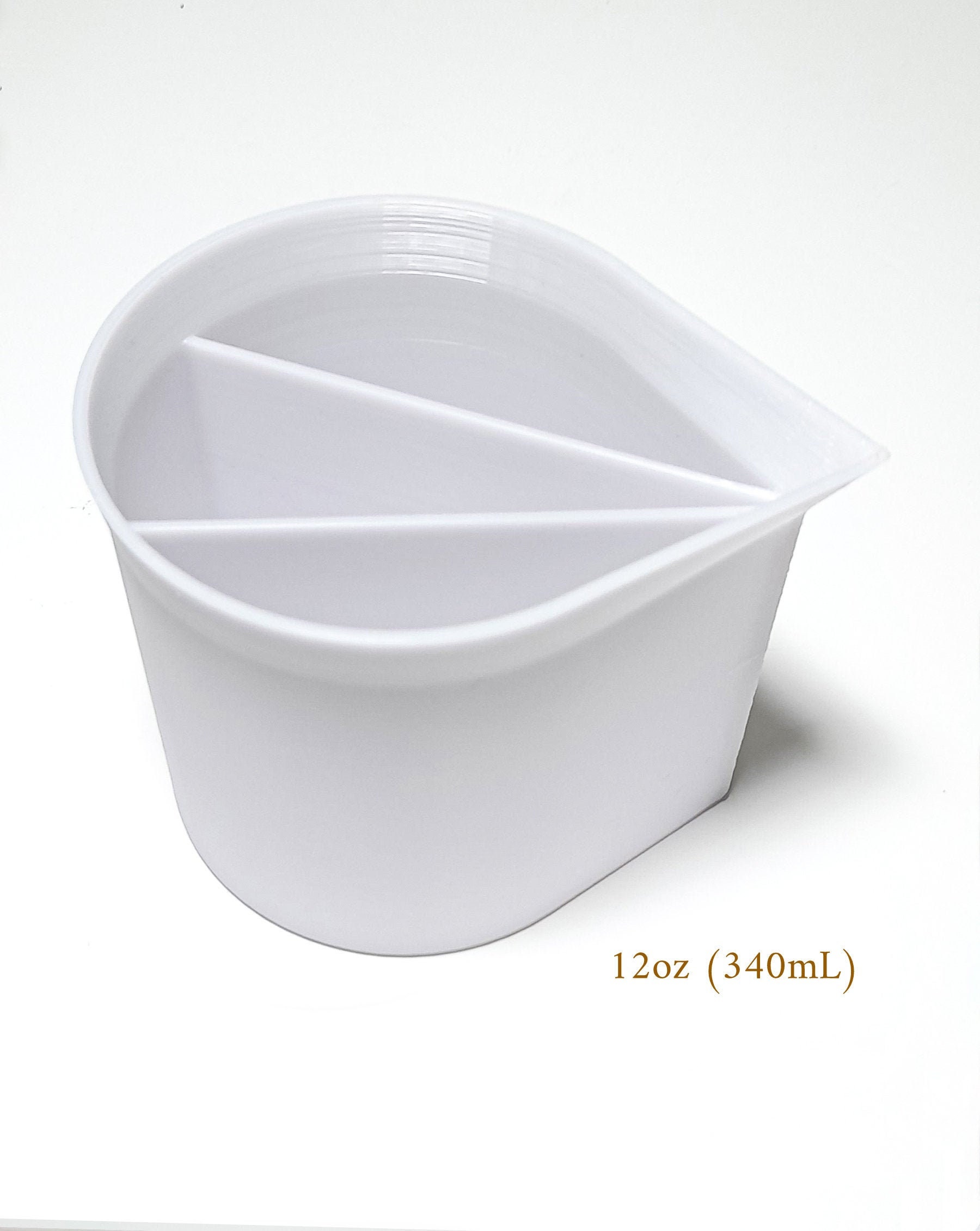 Split Pour Cup 3 SLOT (4oz-20oz). White Pouring Cup for Acrylic Fluid ...