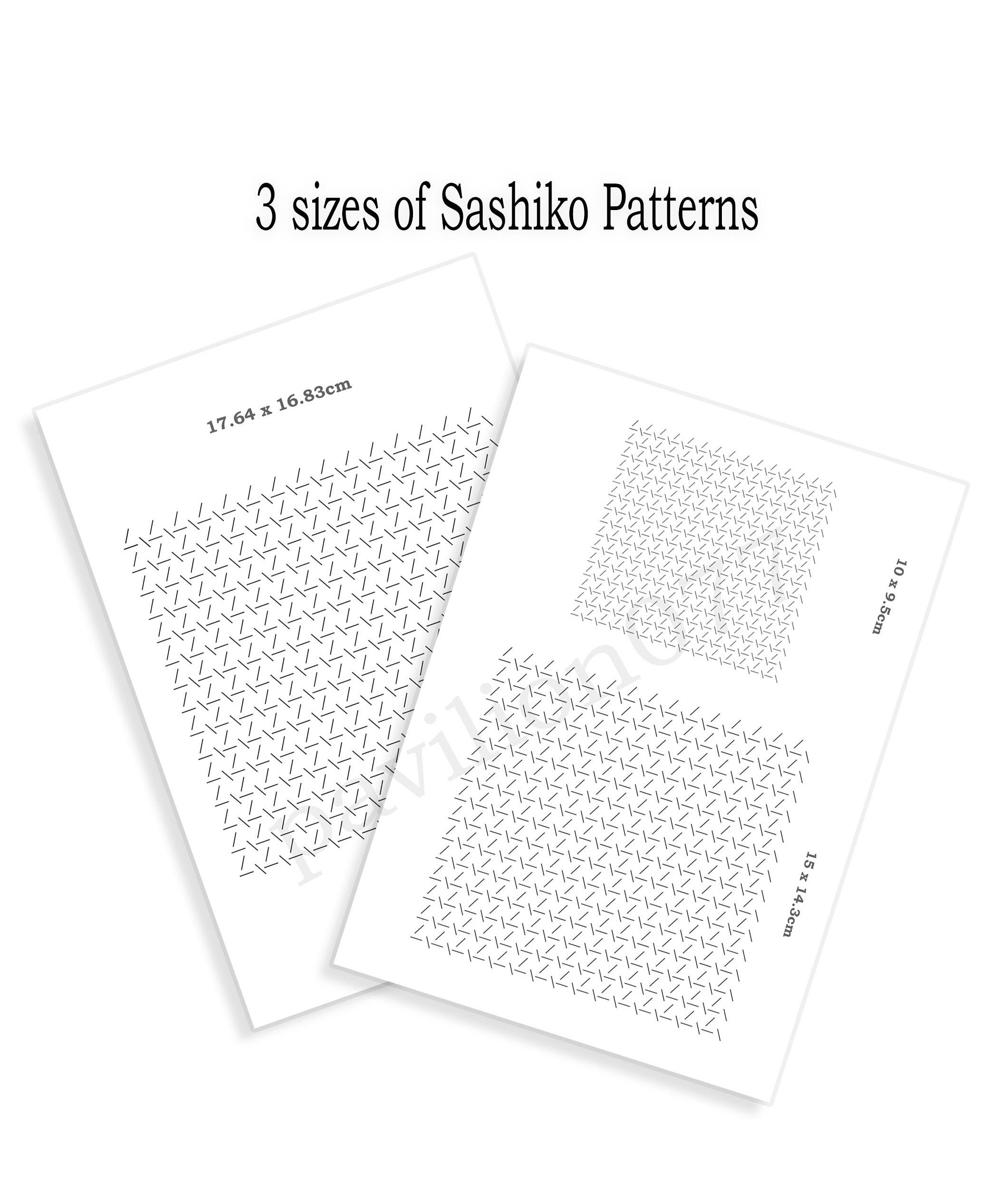 Set of 2 Japanese Sashiko Pattern/ 4 JPG Files/ Instant Download ...