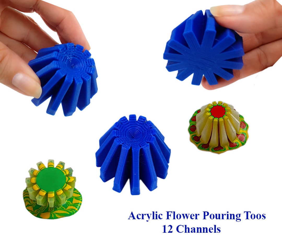 Acrylic Flower Pouring Tools 5-12 Channels for Fluid Acrylic Abstract ...