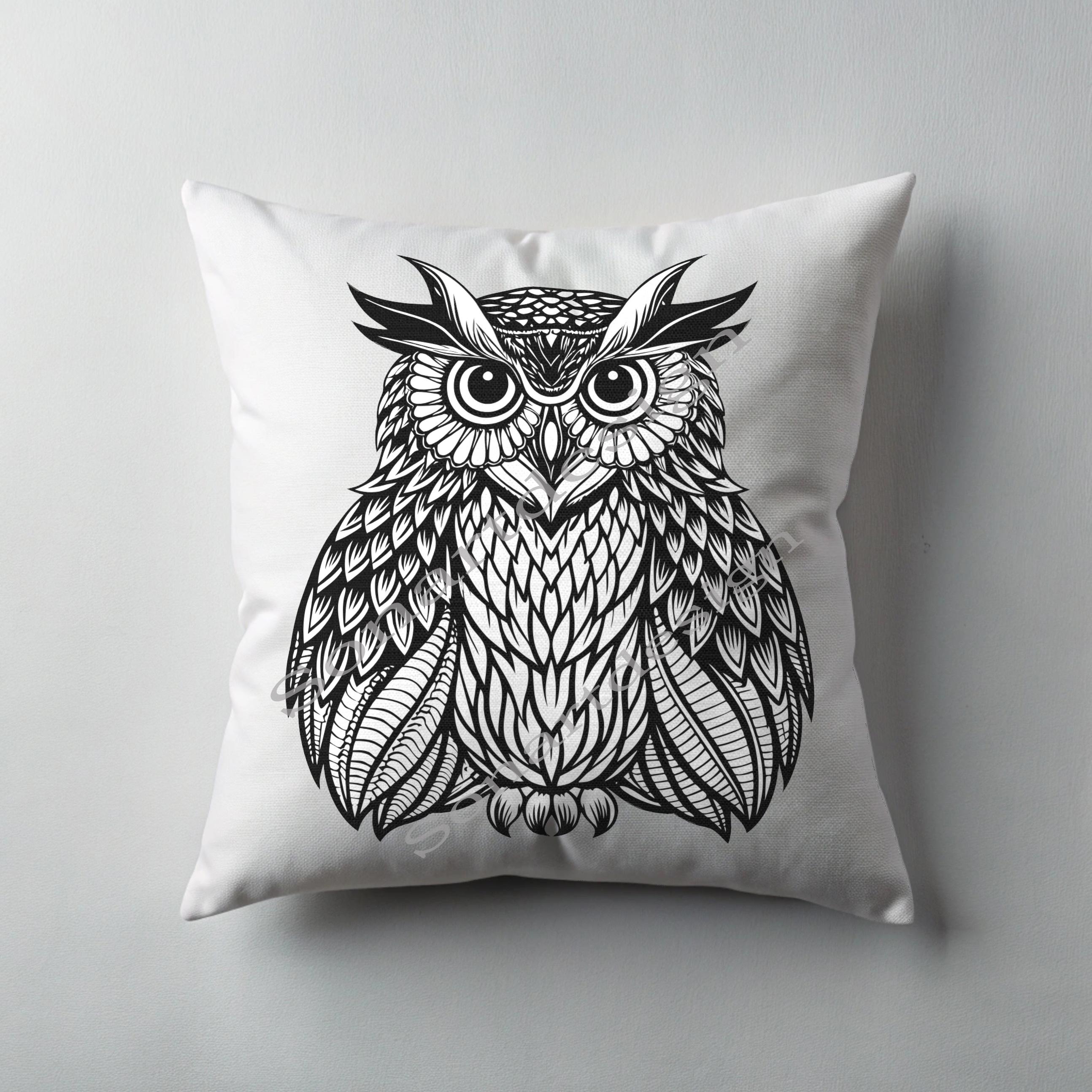 Zentangle Monster Owl/ Vector Art/ PDF, PNG, JPG Files. Instant ...