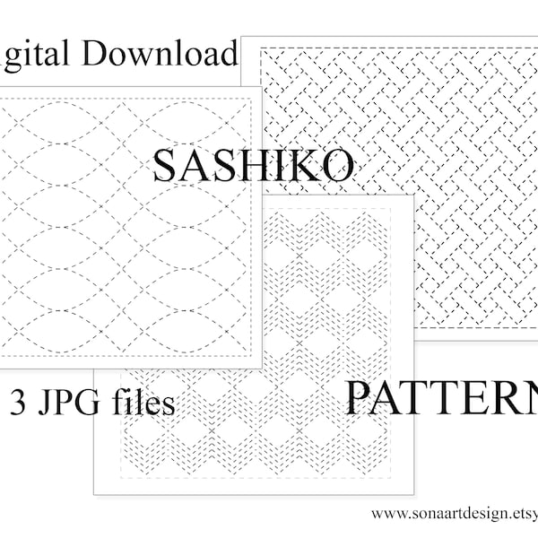 Sashiko Pattern - Etsy