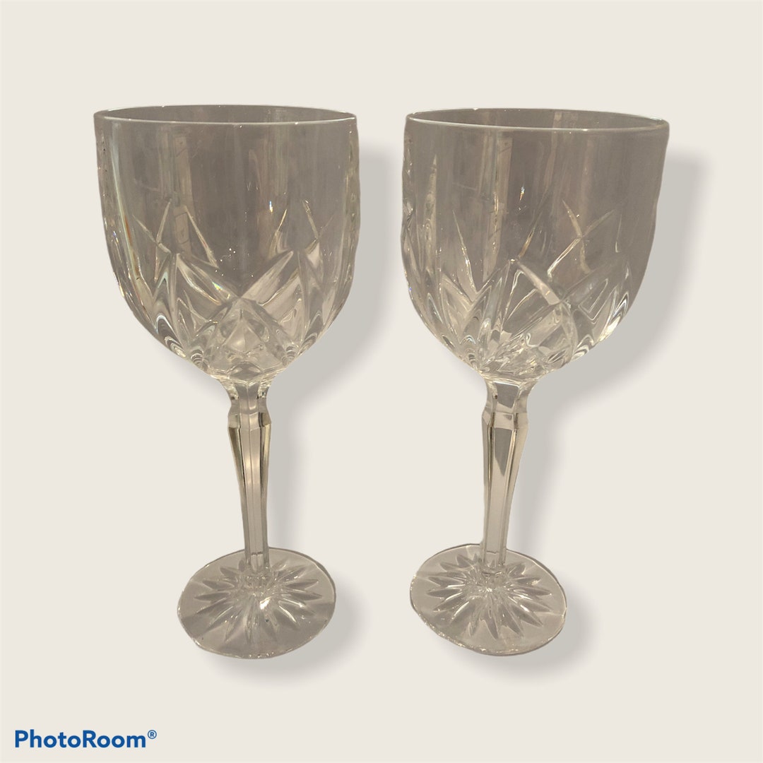 Set of Two 2 Waterford Crystal Wine Water Goblets Marquis - Etsy
