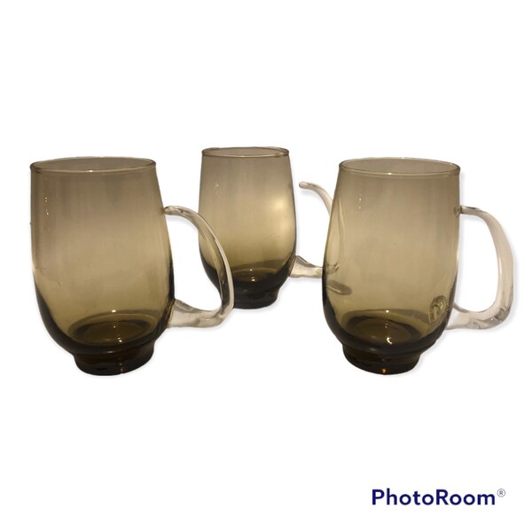 Vintage Brown Drinking Glasses Etsy