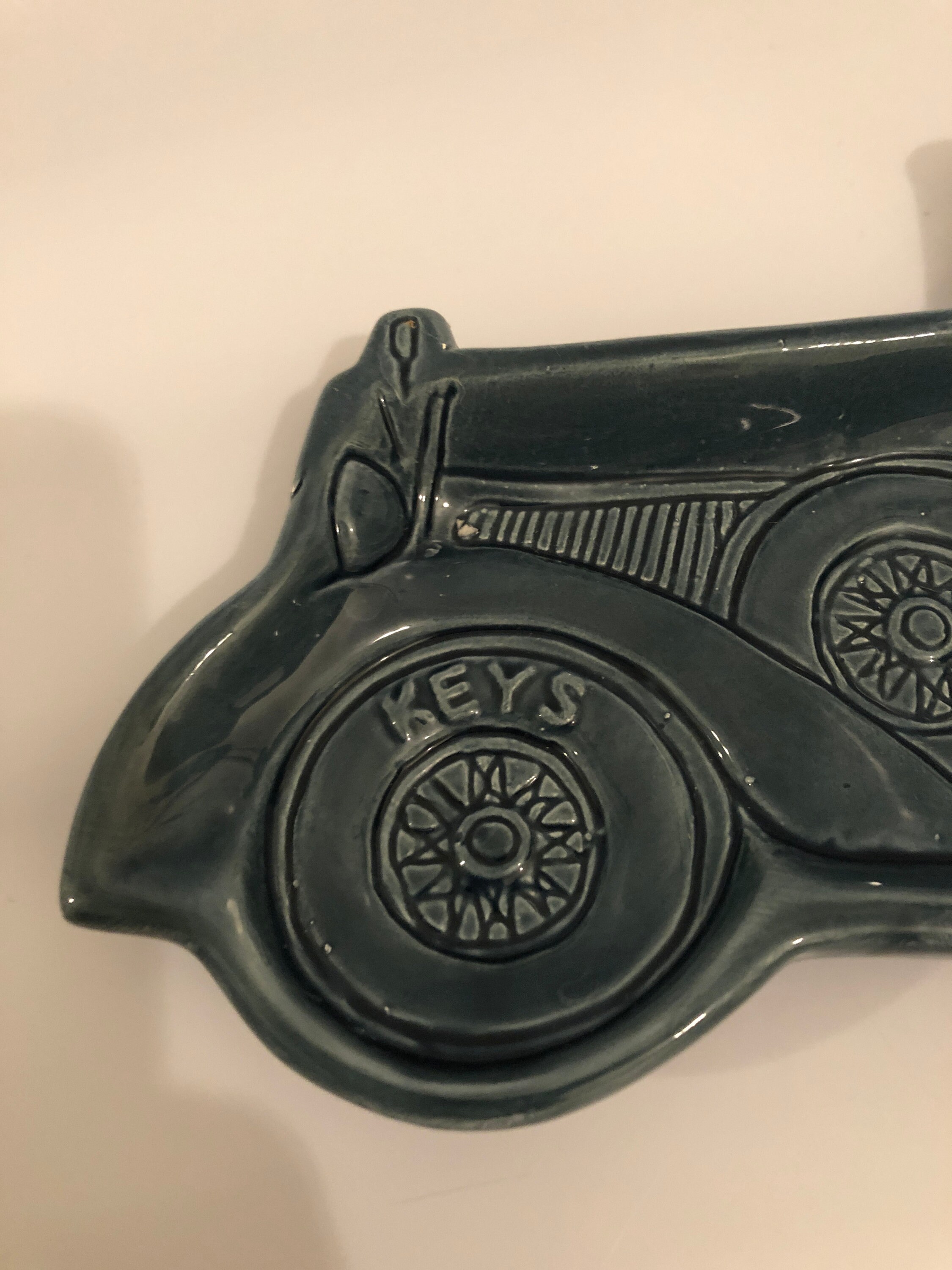Vintage Ceramic Keys and Coins Dish In Shape of Classic Car | Etsy