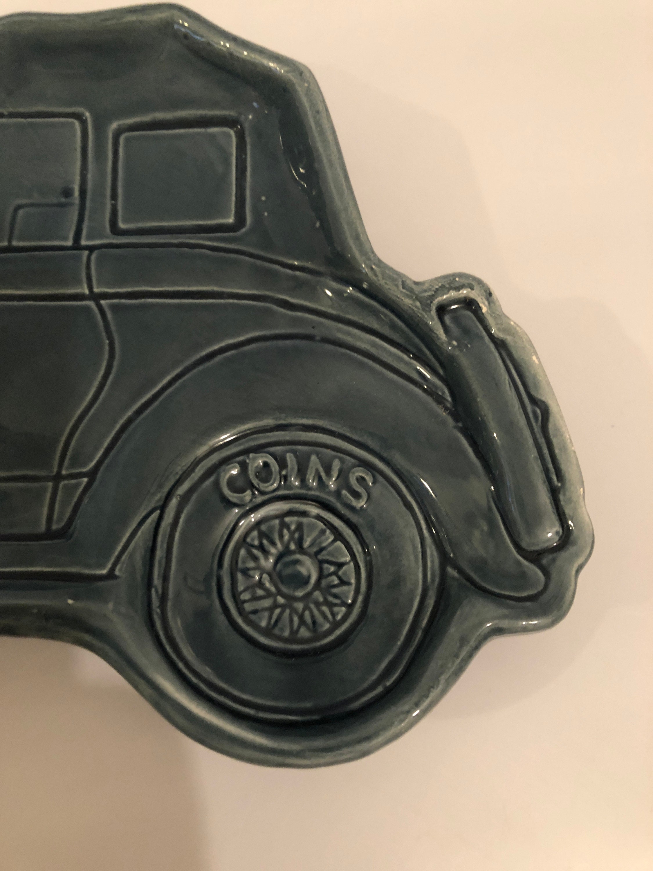 Vintage Ceramic Keys and Coins Dish In Shape of Classic Car | Etsy