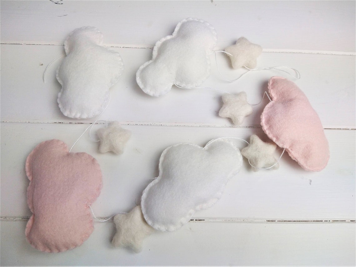 Instant PDF Sewing Pattern- White Cloud Garland - Felt Pattern to Make ...
