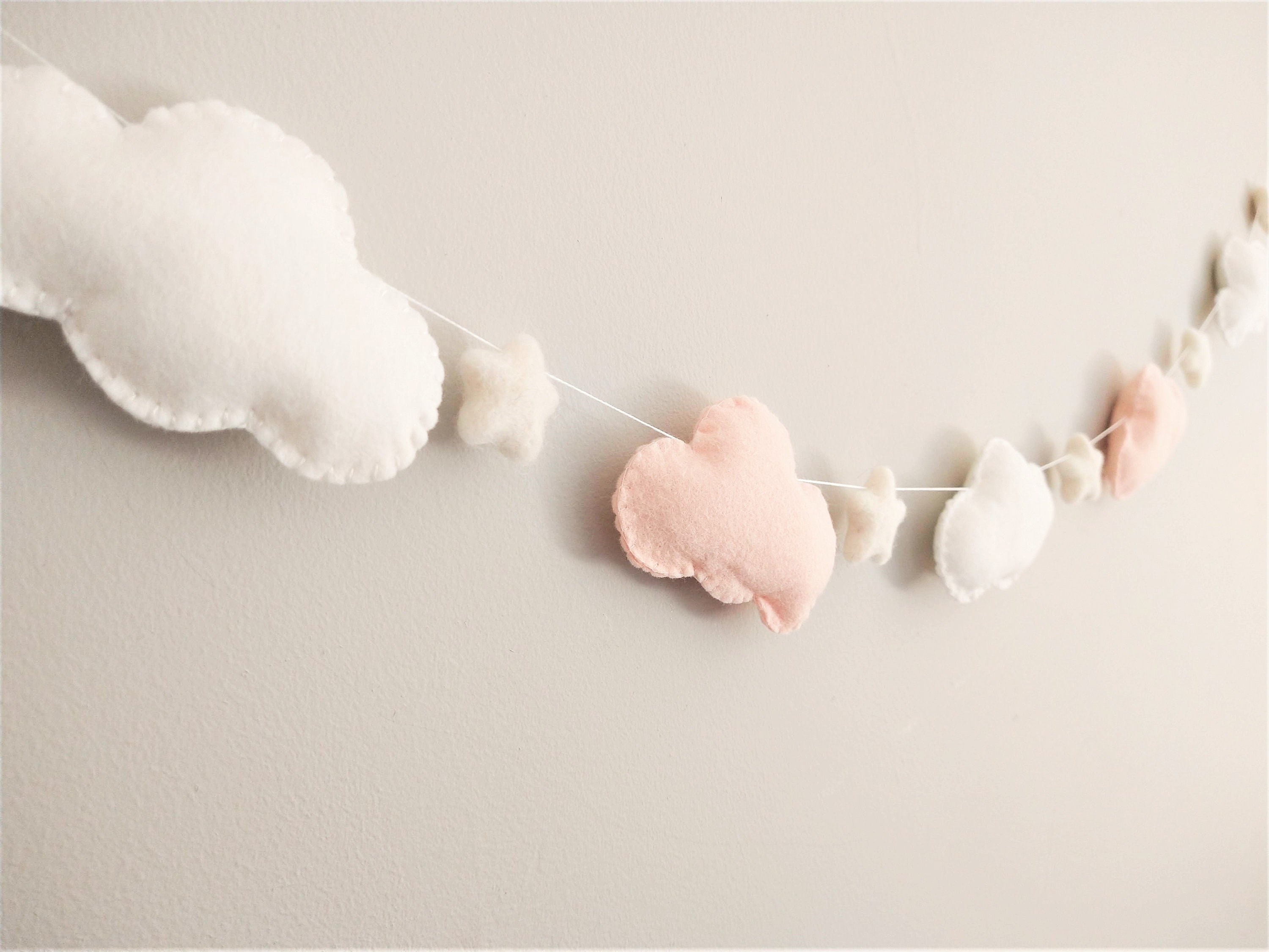 Instant PDF Sewing Pattern- White Cloud Garland - Felt Pattern to Make ...