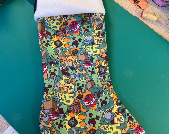 Christmas Holiday Minecraft Characters Stocking Fast Shipping - Etsy