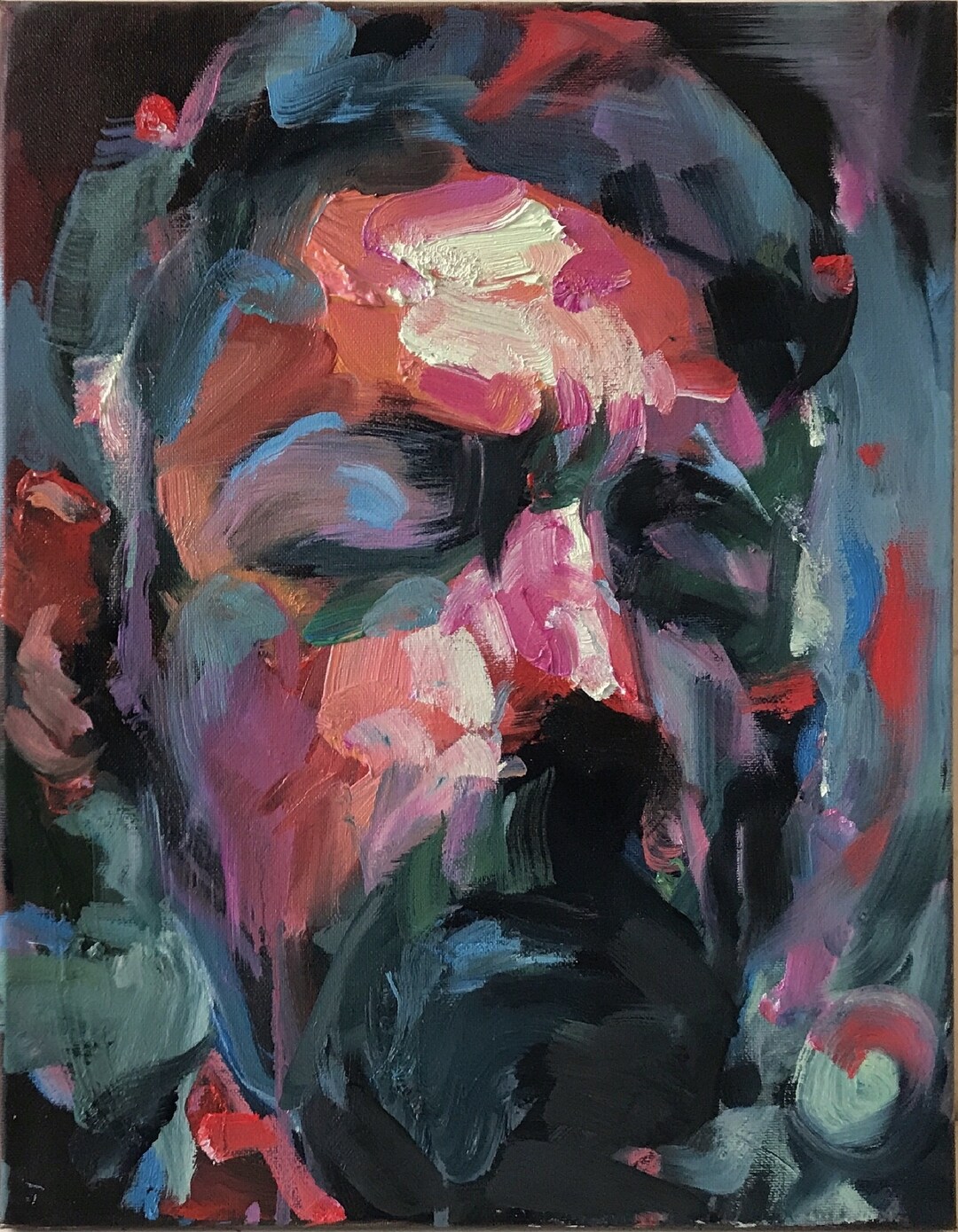 Study in Red, Original Oil Painting on Canvas, by Sasha Mihajlovic - Etsy