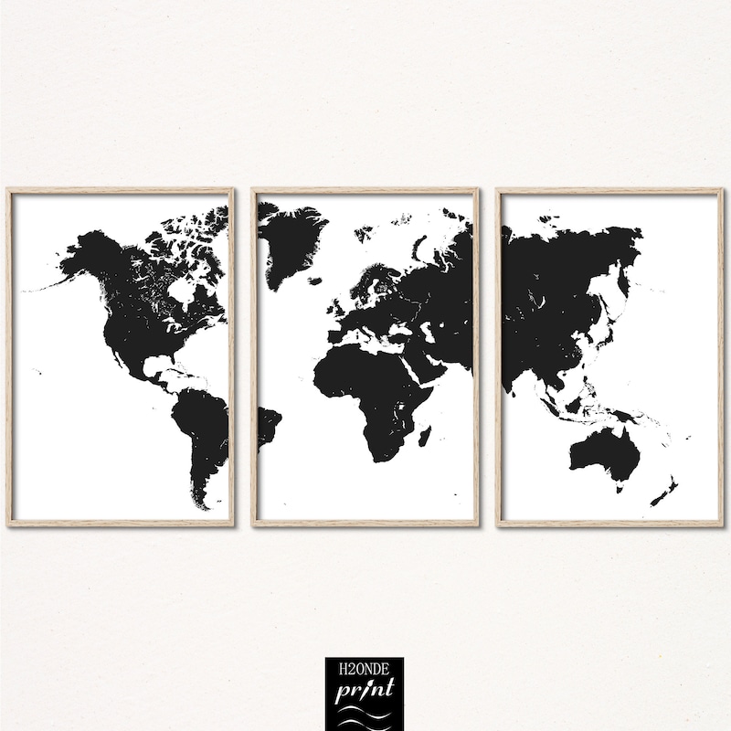 World Map Print - Etsy