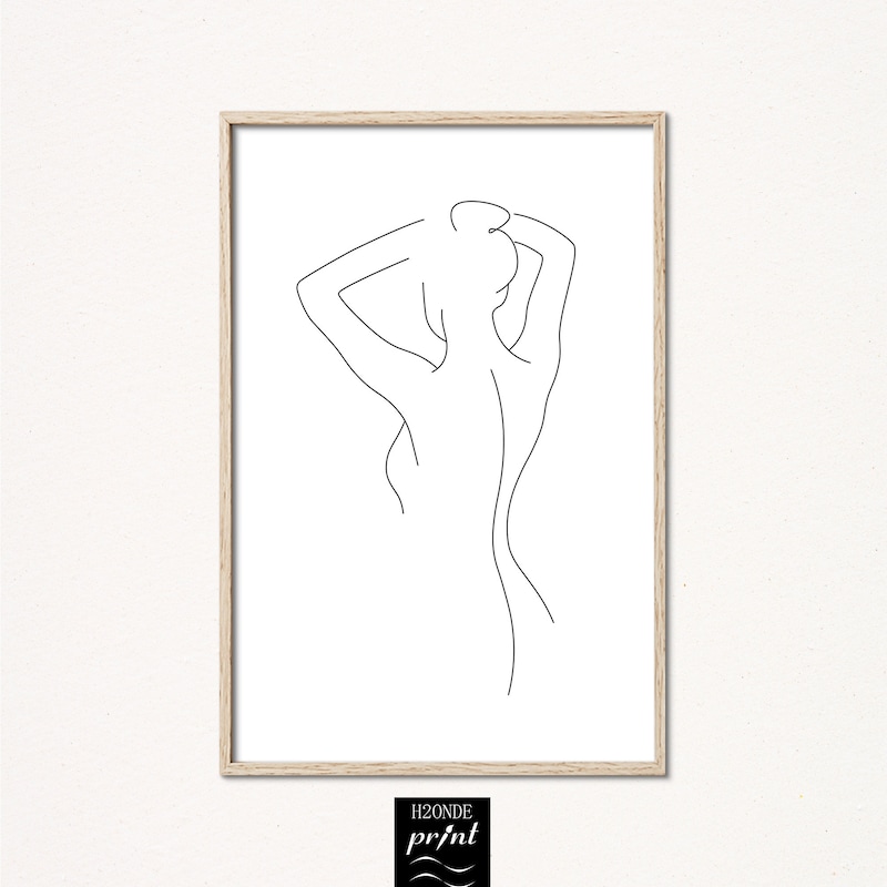 Woman Back Drawing - Etsy