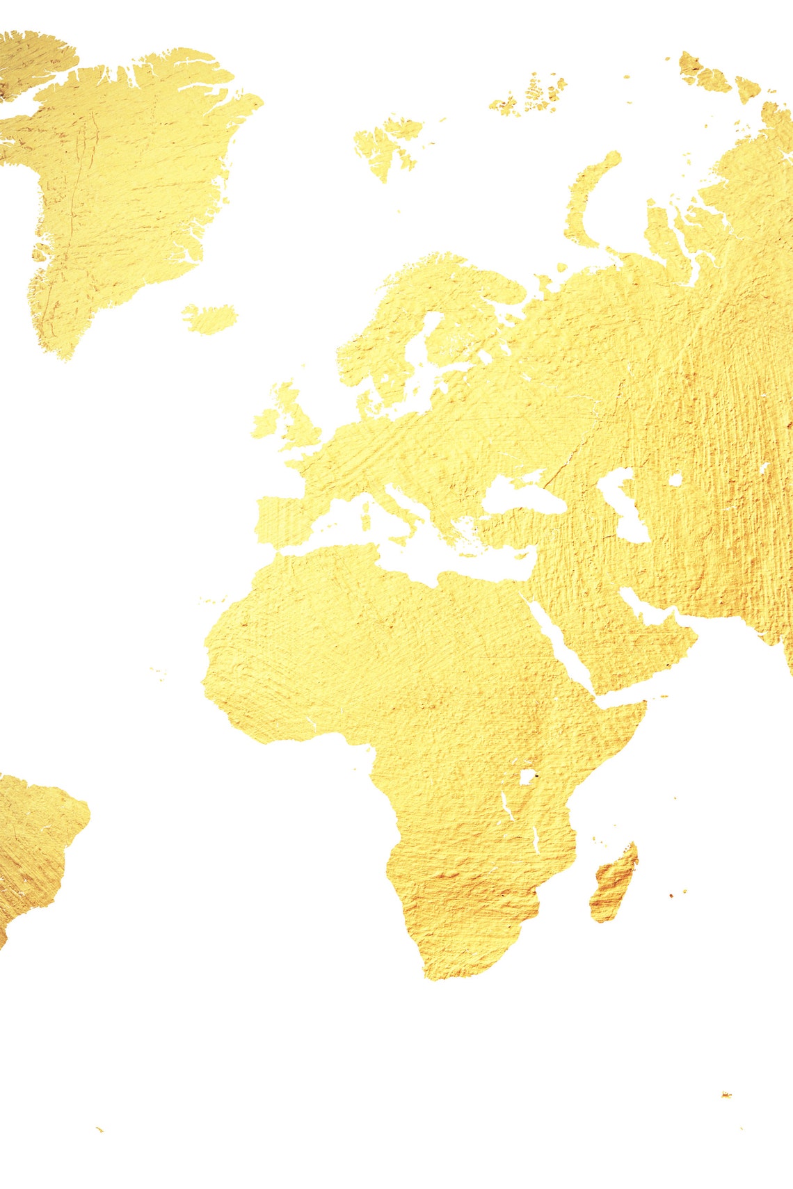 Golden World Map Print Set of 3 Wall Art Gold Prints Piece | Etsy