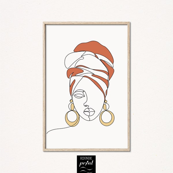 African Line Art - Etsy