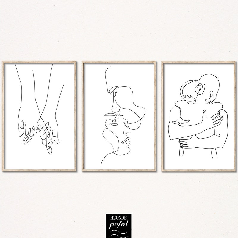 Romantic Line Art - Etsy