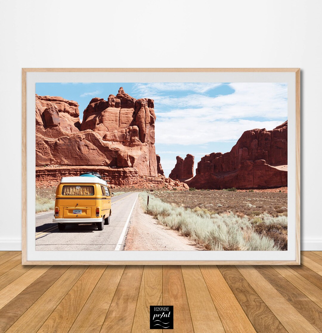 Desert Landscape Print Southwestern Rocks Mountain Wall Art Printable ...
