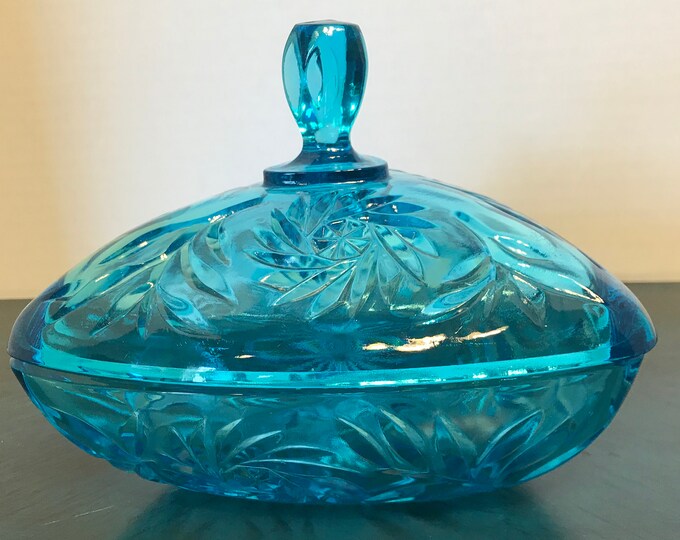 Mid Century Hazel Atlas Turquoise Dish Vintage Turquoise - Etsy