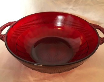 Ruby red bowl | Etsy