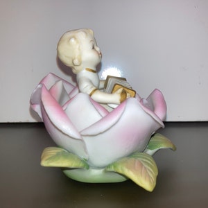 Vintage Lefton Rose Baby With Organ, Lefton Japan Rose Musical Figure ...
