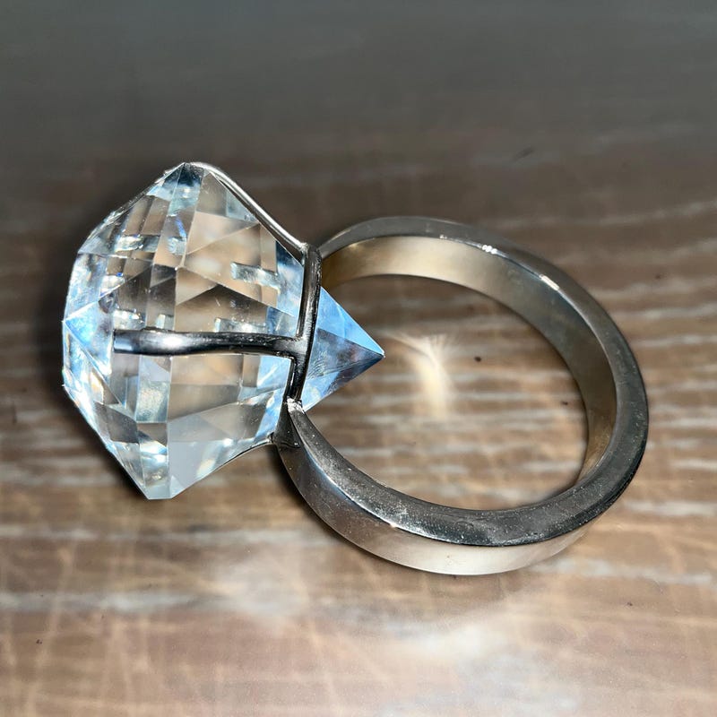 Large Diamond Ring - Etsy
