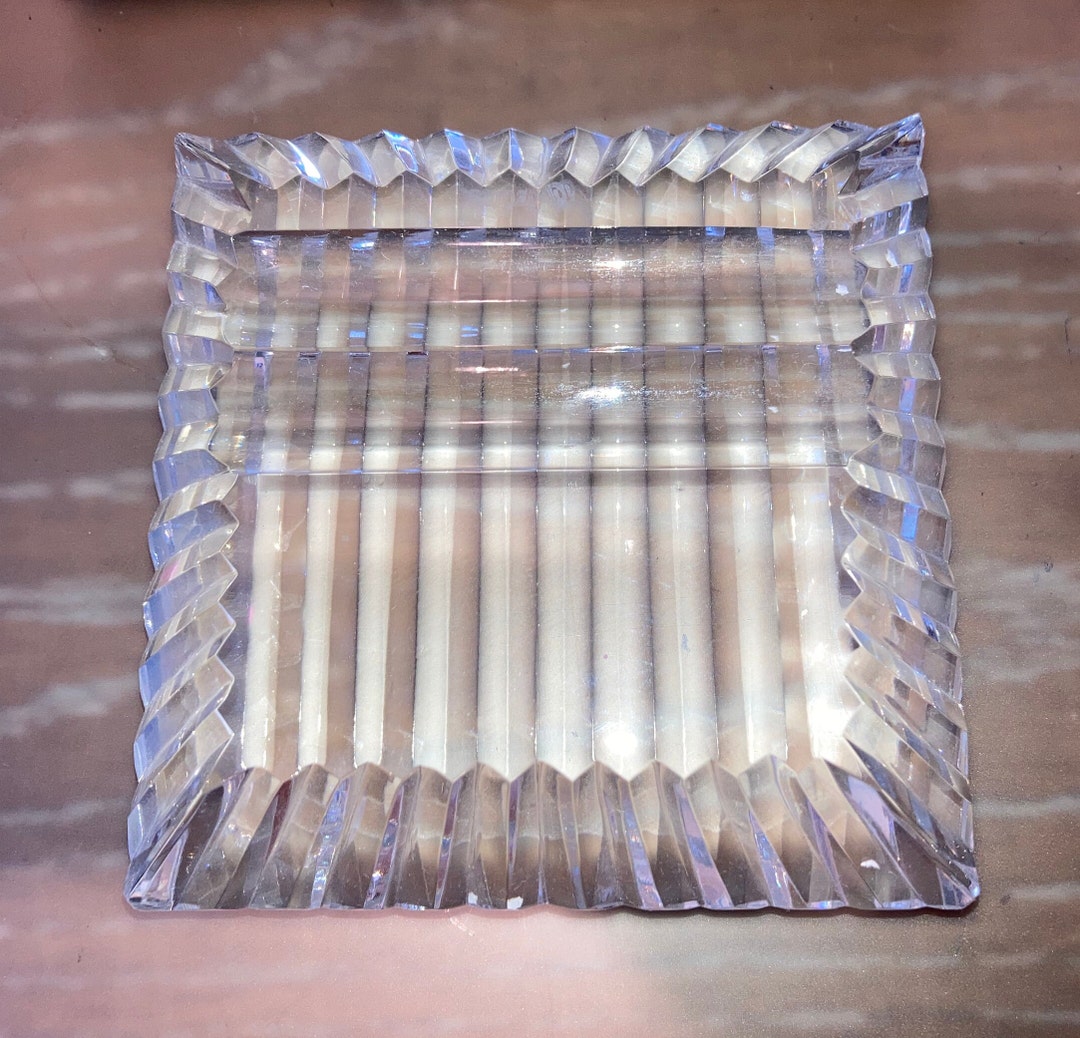 Waterford Crystal Square Paperweight, Waterford Ribbed Square ...