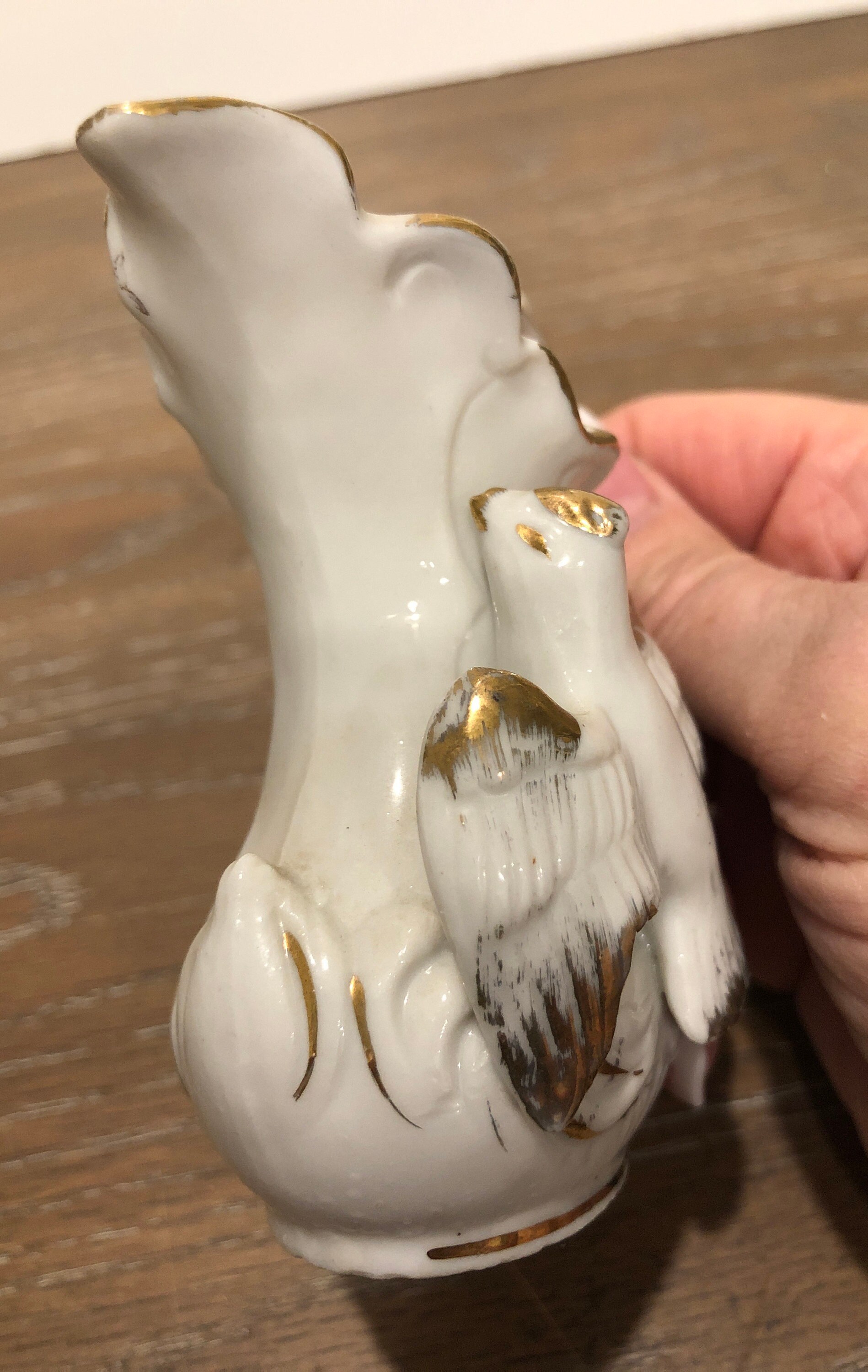 Vintage Japan Bird Pitcher Vintage White Pitcher Gold Trim | Etsy