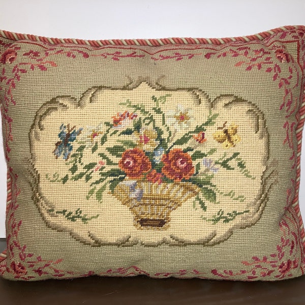 Needlepoint Pillow - Etsy