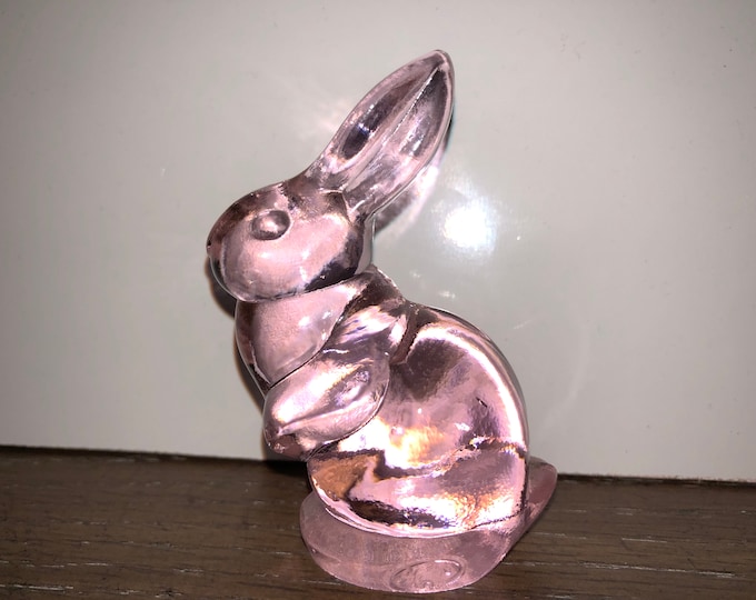 Fenton Pink Bunny Rabbit Figure Vintage Fenton Clear Pink - Etsy