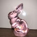 Fenton Pink Bunny Rabbit Figure, Vintage Fenton Clear Pink Glass Bunny ...